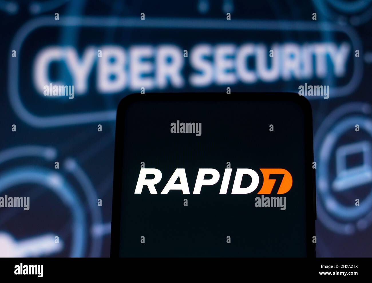 In this photo illustration the logo from the cyber security company ...