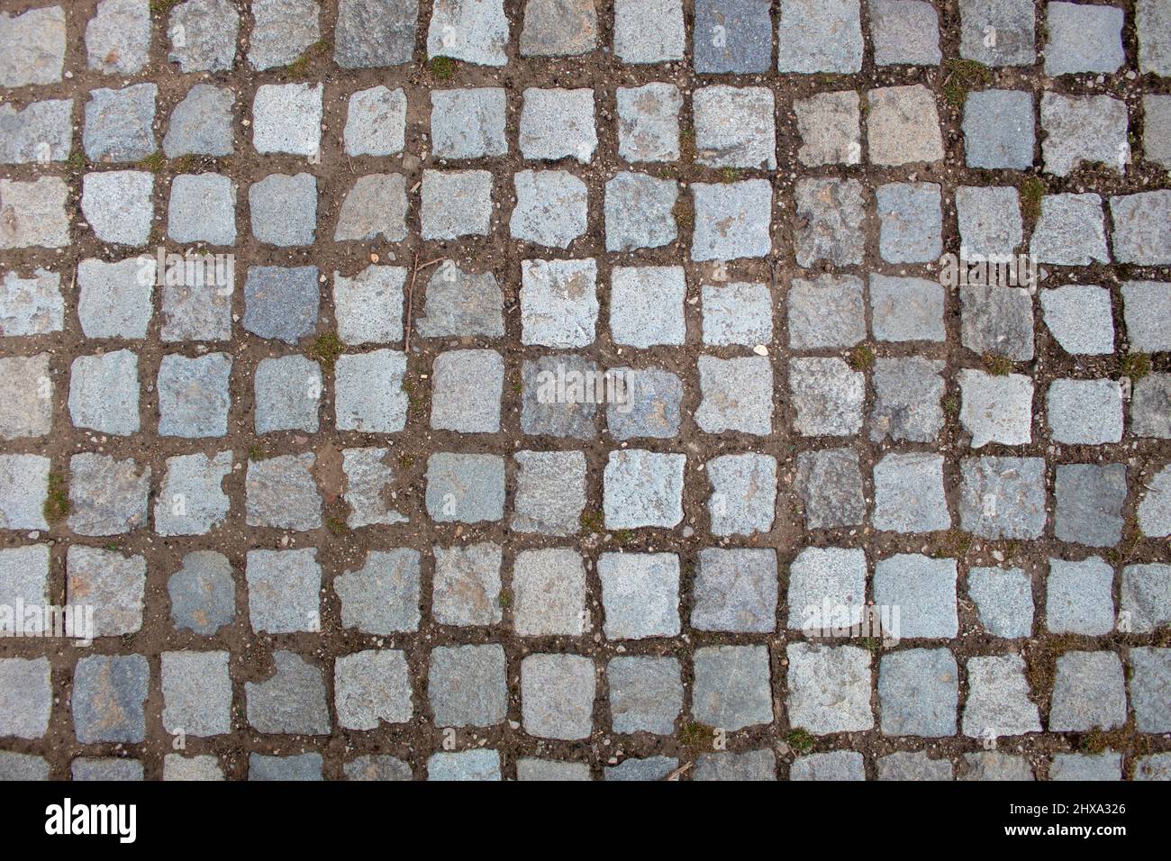 Old cobblestones not far from Nis. a pattern made of stone cubes Stock ...