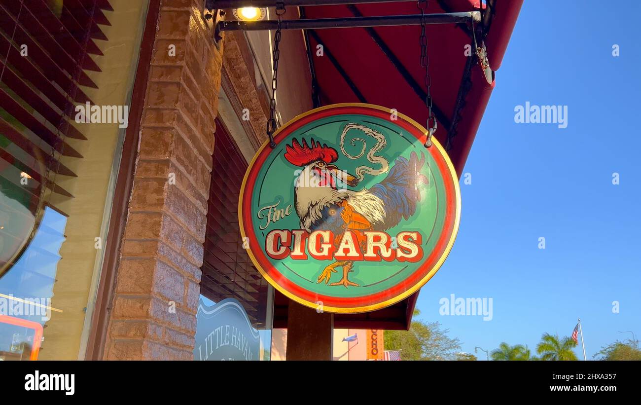 Cuban Cigar factory at Little Havana Calle Ocho - MIAMI, UNITED STATES ...