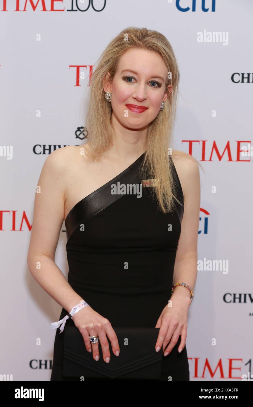 Elizabeth Holmes attends the TIME 100 Gala, TIME's 100 Most Influential ...