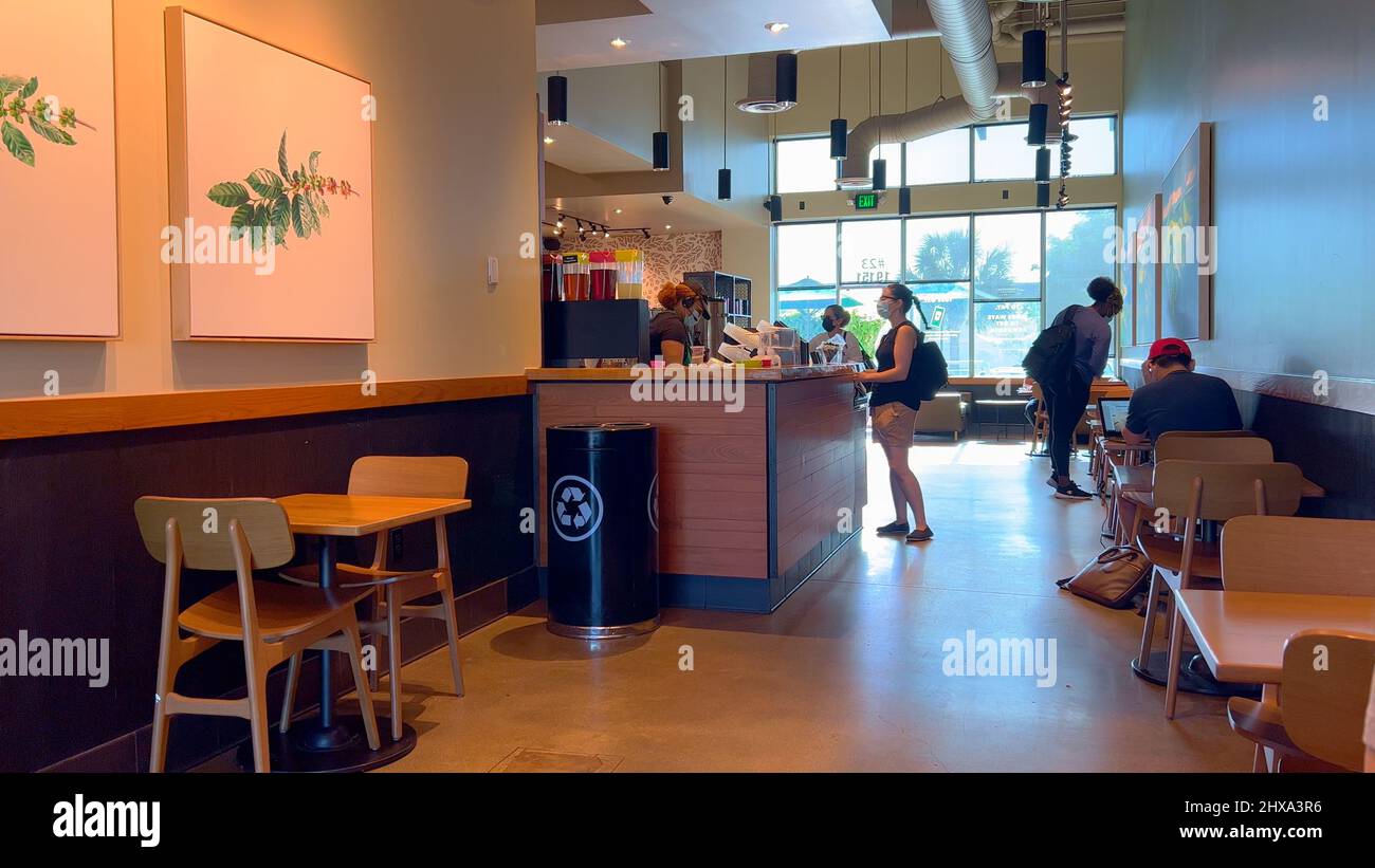 Starbucks Cafe is a popular place to relax and have breakfast coffee ...