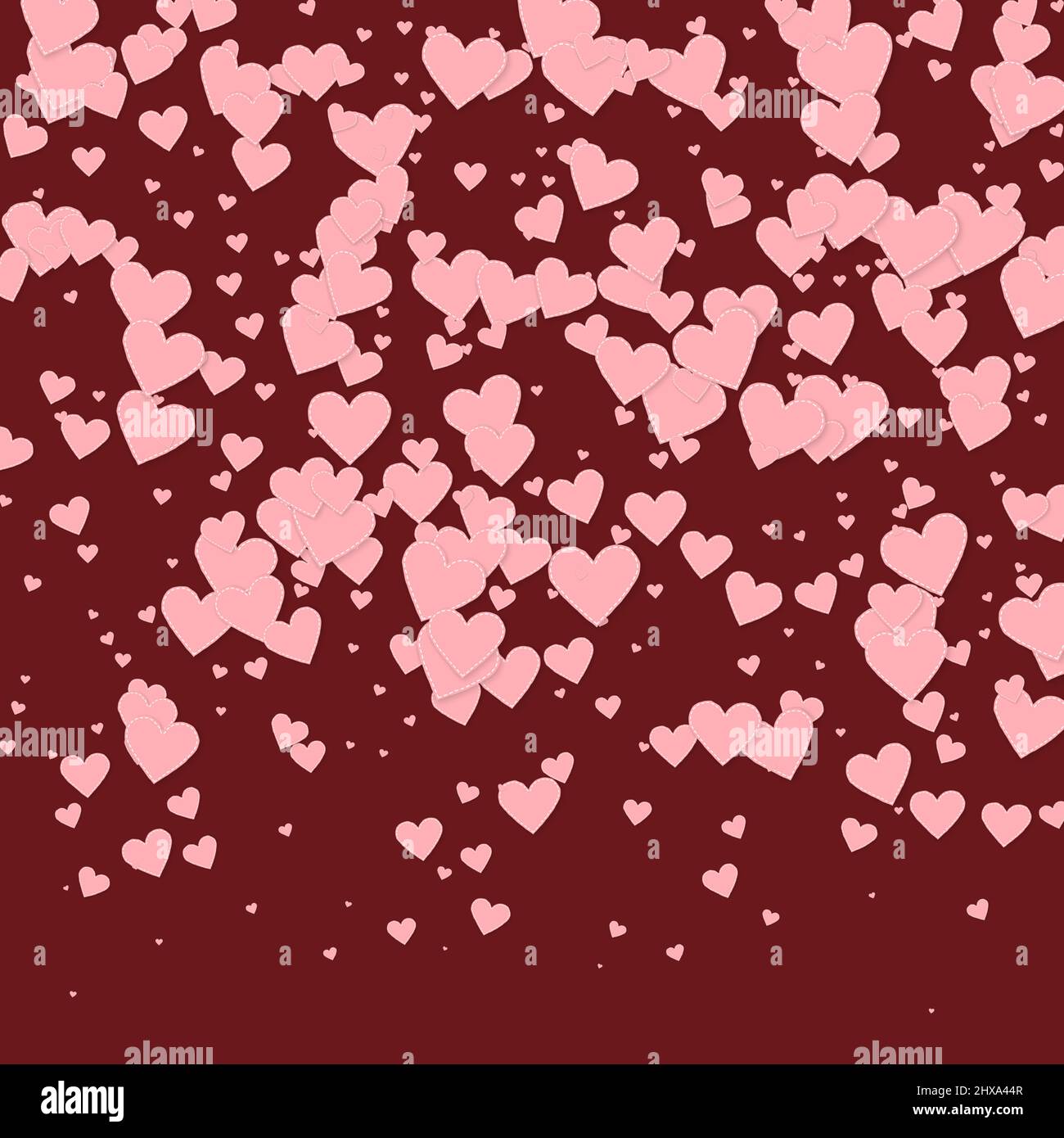 Pink heart love confettis. Valentine's day gradient artistic background ...