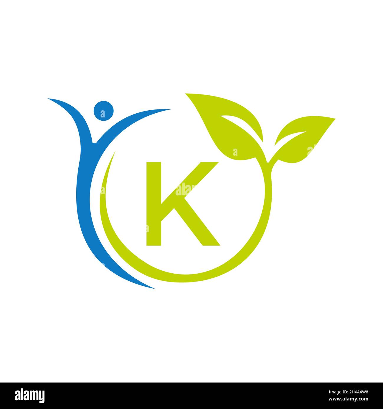 Letter K Health Care Logo Design. Medical Logo Template. Bio, Fitness ...