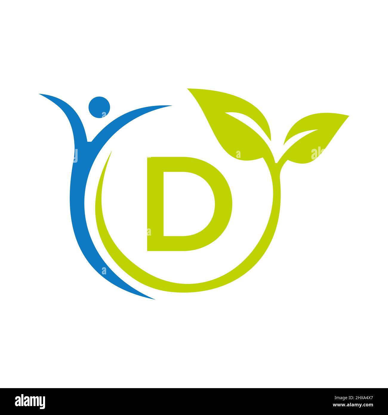 Letter D Health Care Logo Design. Medical Logo Template. Bio, Fitness ...