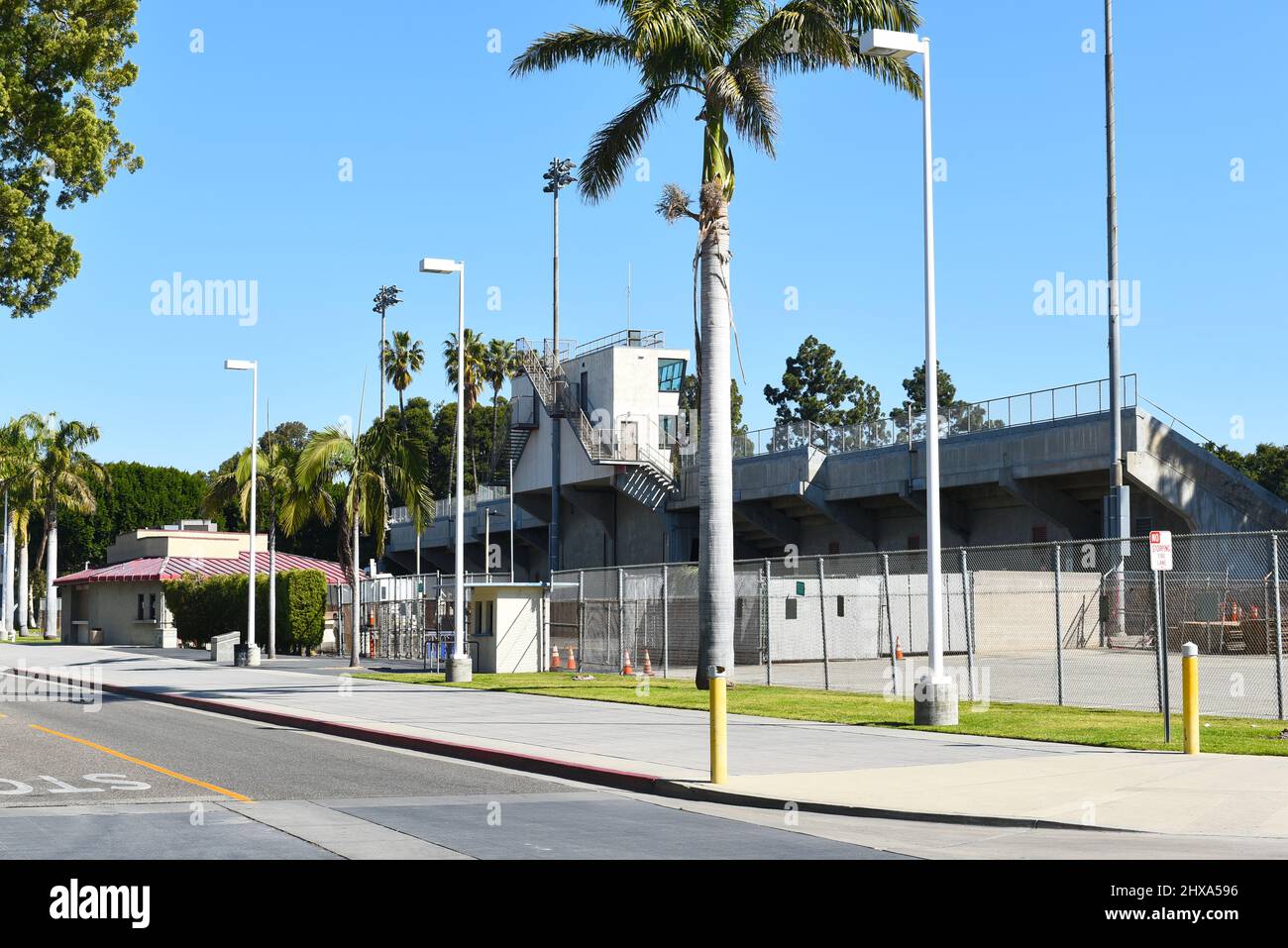 SANTA ANA, CALIFORNIA - 9 MAR 2022: Santa Ana Stadium, also known as ...