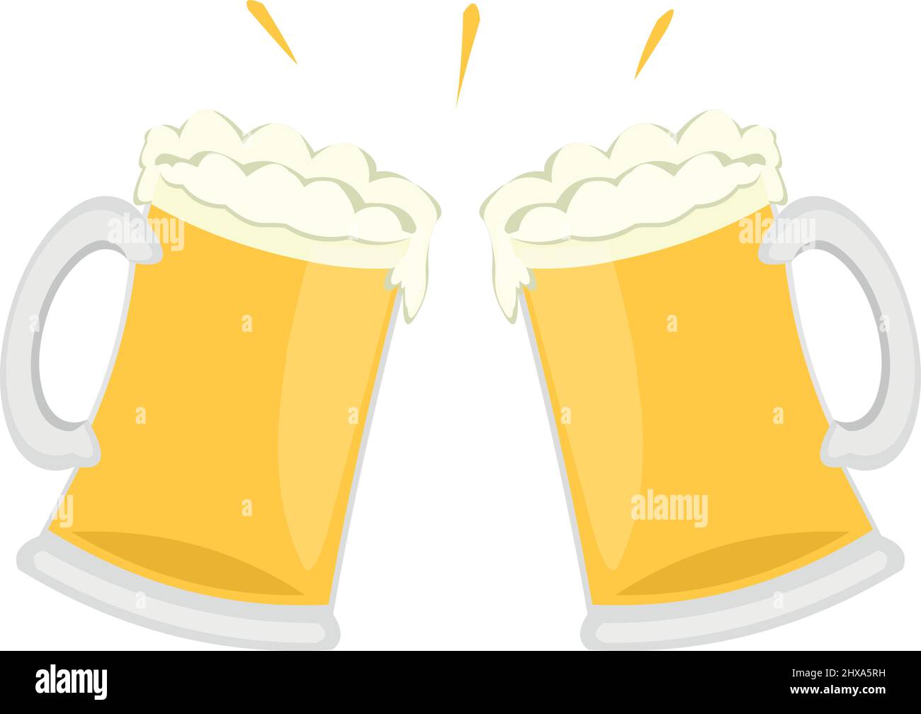 Vector illustration of beers toasting Stock Vector Image & Art - Alamy