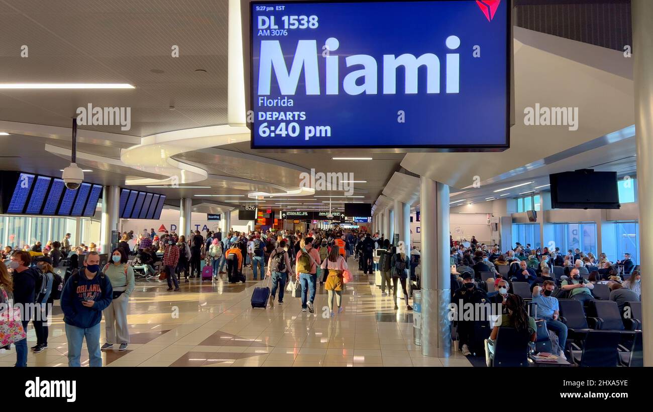Departure gate to Miami at Atlanta Airport - ATLANTA, UNITED STATES ...