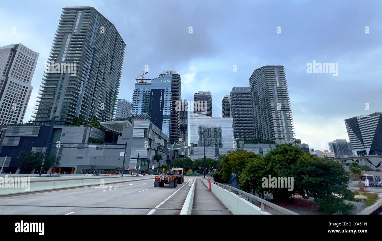 Modern Architecture in Downtown Miami at the Brickell district - MIAMI ...