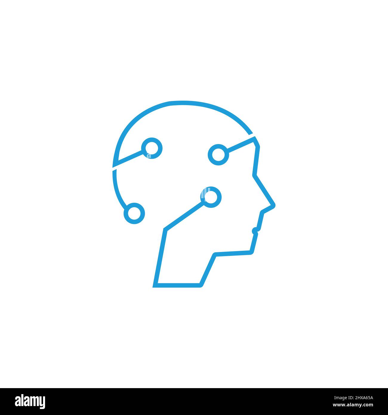 Human brain mind head with artificial intelligence robot head concept ... Human brain mind head with artificial intelligence robot head concept ...