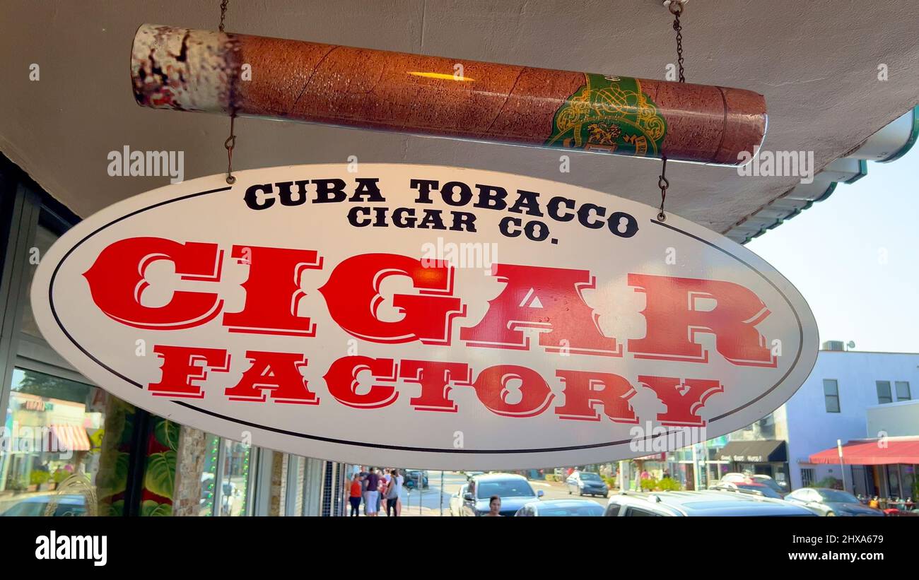 Cuban Cigar factory at Little Havana Calle Ocho - MIAMI, UNITED STATES ...