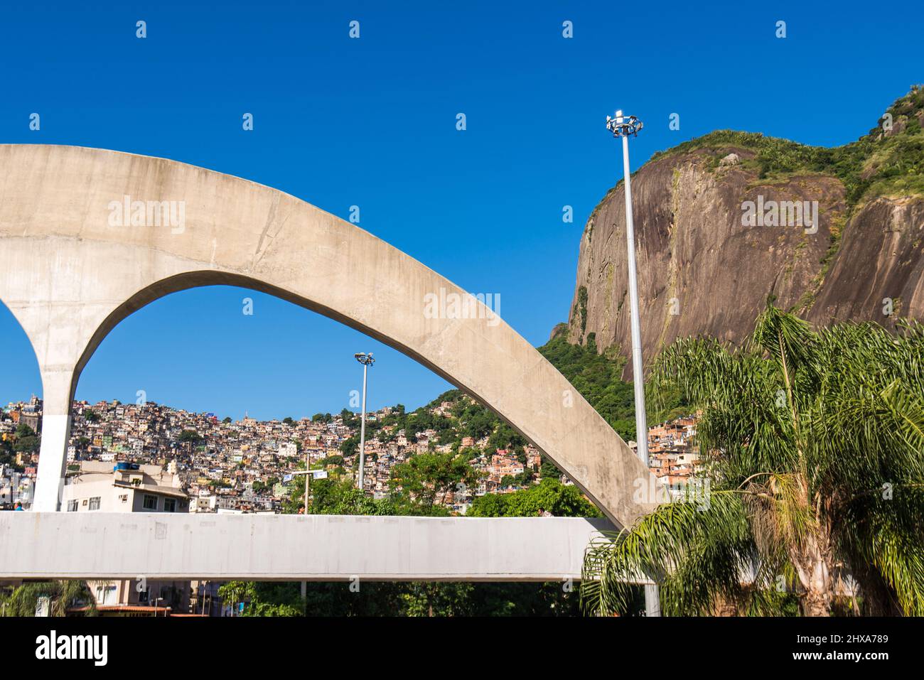 Rio de Janeiro, Brazil - March 8, 2022: Reinforced concrete pedestrian ...