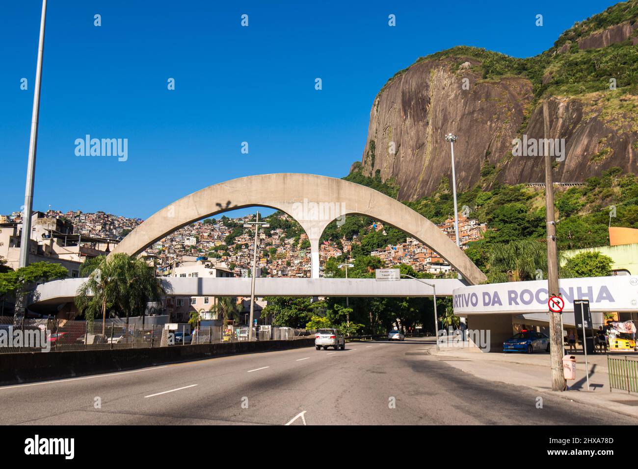 Rio de Janeiro, Brazil - March 8, 2022: Reinforced concrete pedestrian ...