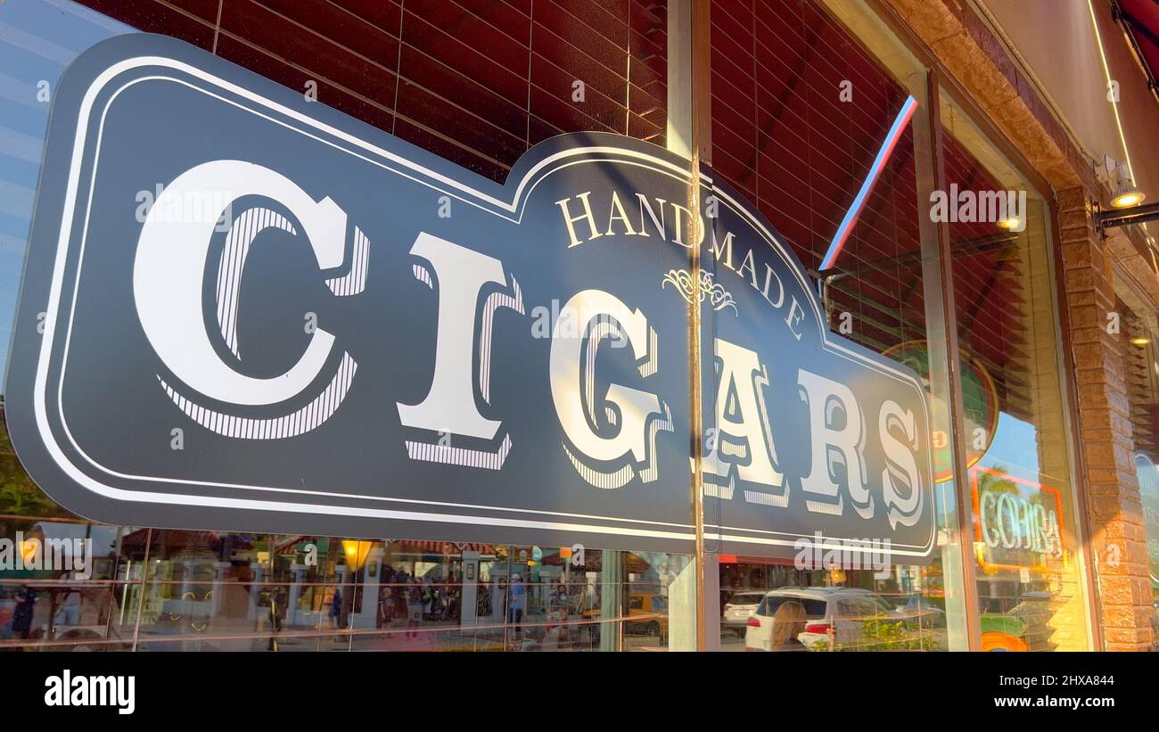 Cuban Cigar factory at Little Havana Calle Ocho - MIAMI, UNITED STATES ...