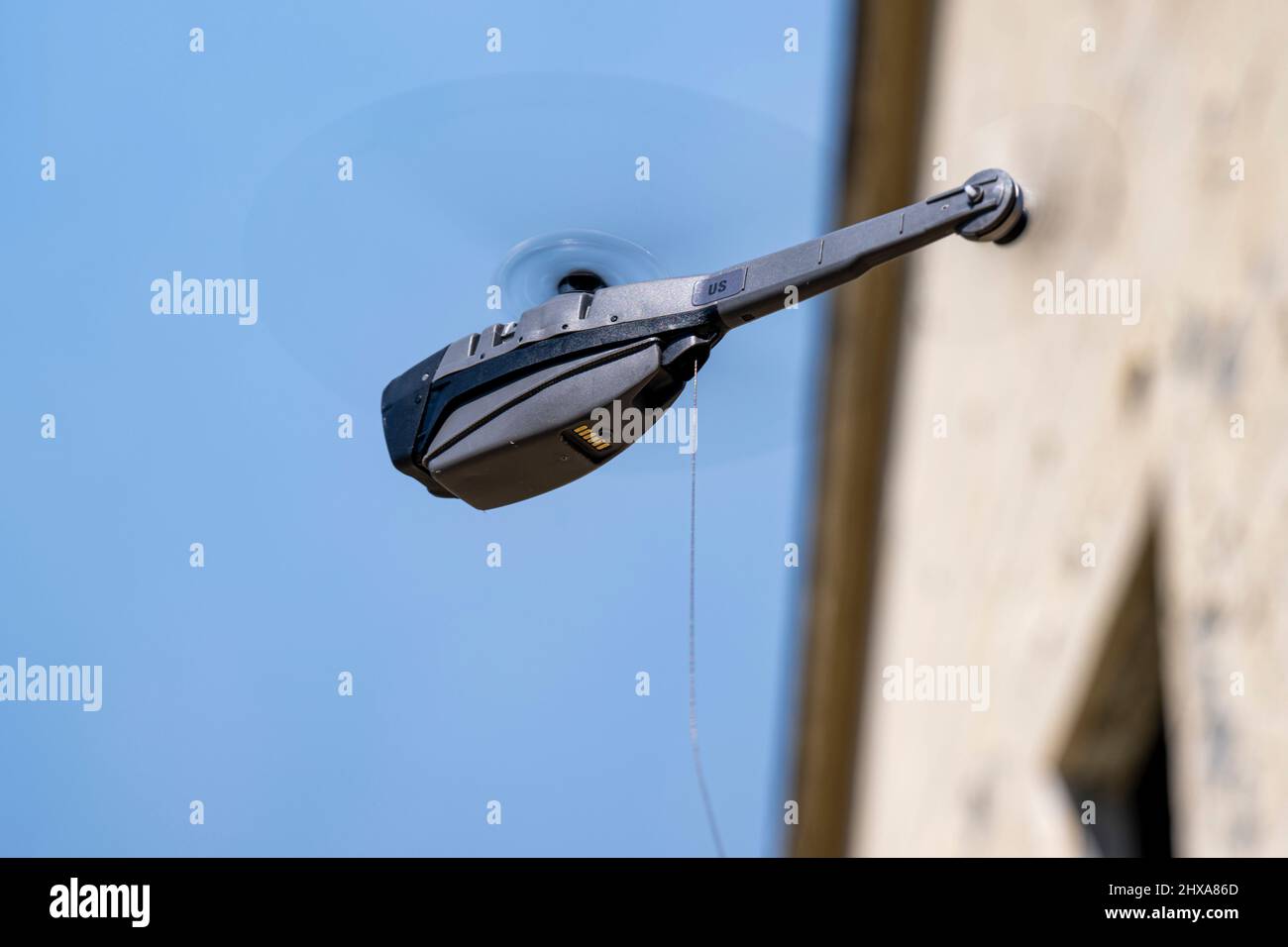 The Soldier-Borne Sensor flies over an Army Expeditionary Warrior ...