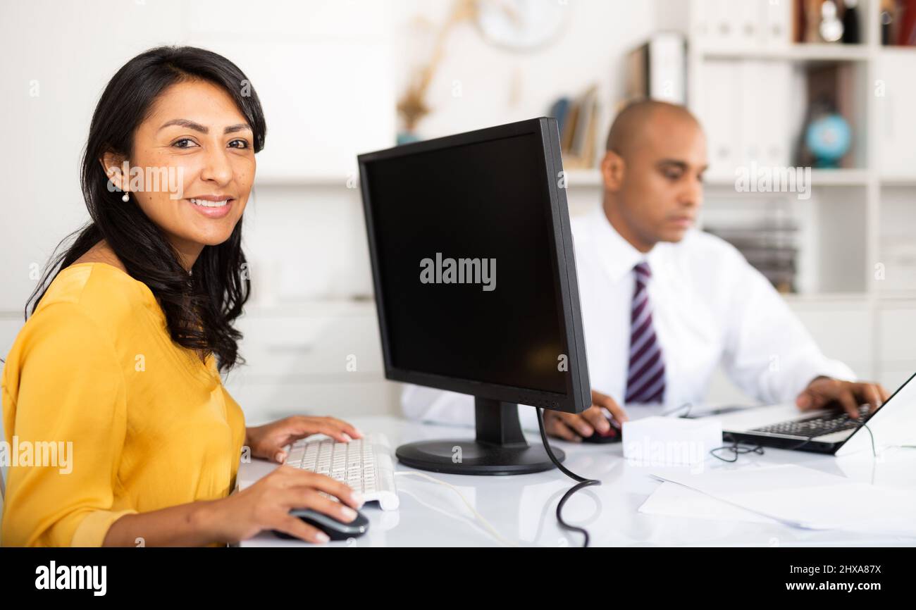 Director and secretary work in office Stock Photo - Alamy