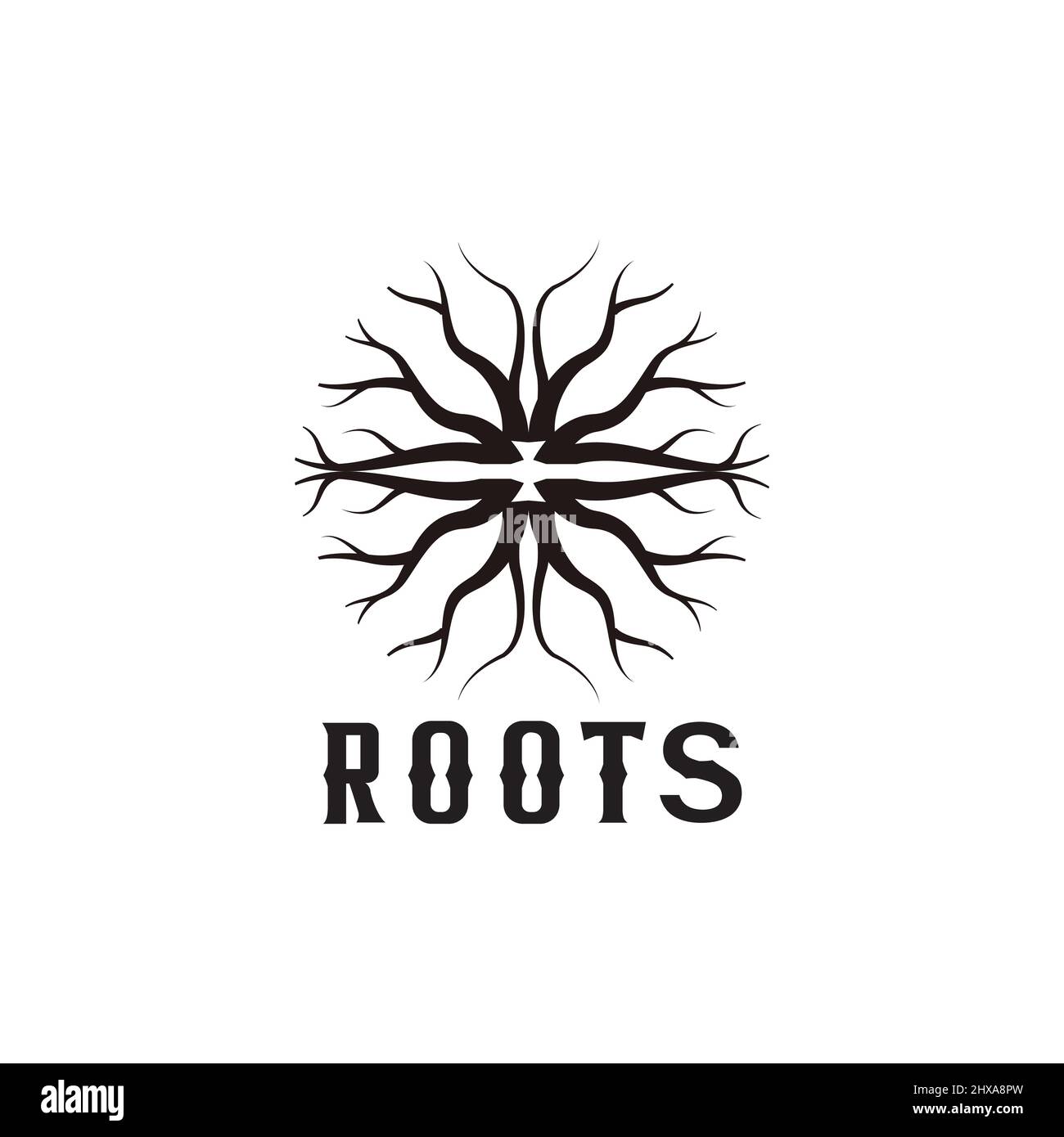 Tree root illustration Cut Out Stock Images & Pictures - Alamy