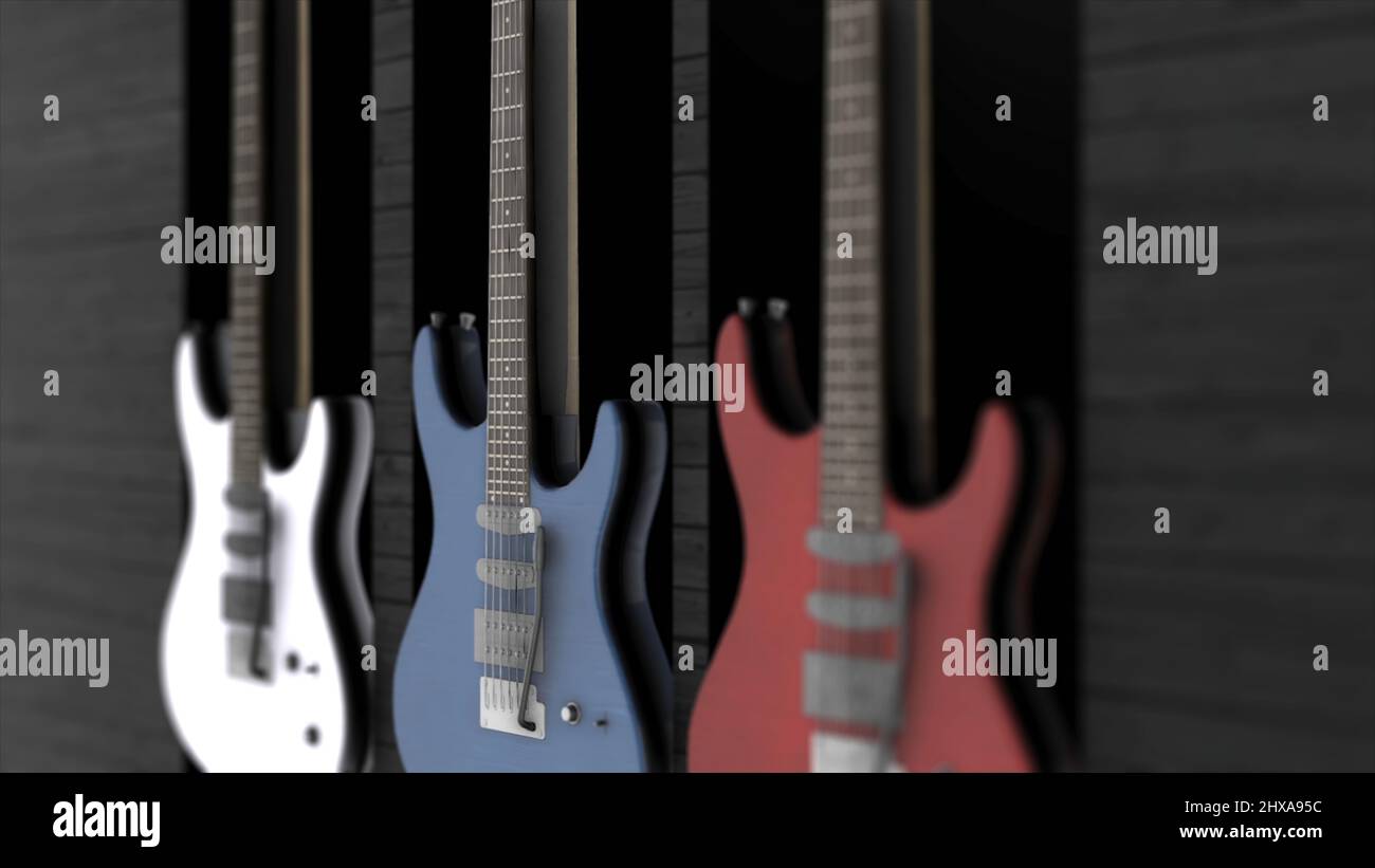Animation 3d electric guitar hi-res stock photography and images - Alamy