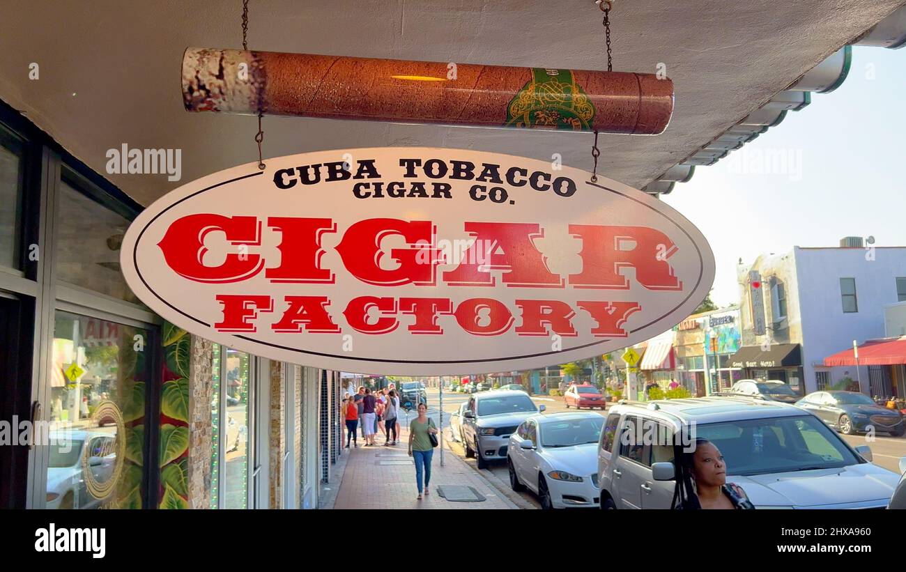 Cuban Cigar factory at Little Havana Calle Ocho - MIAMI, UNITED STATES ...