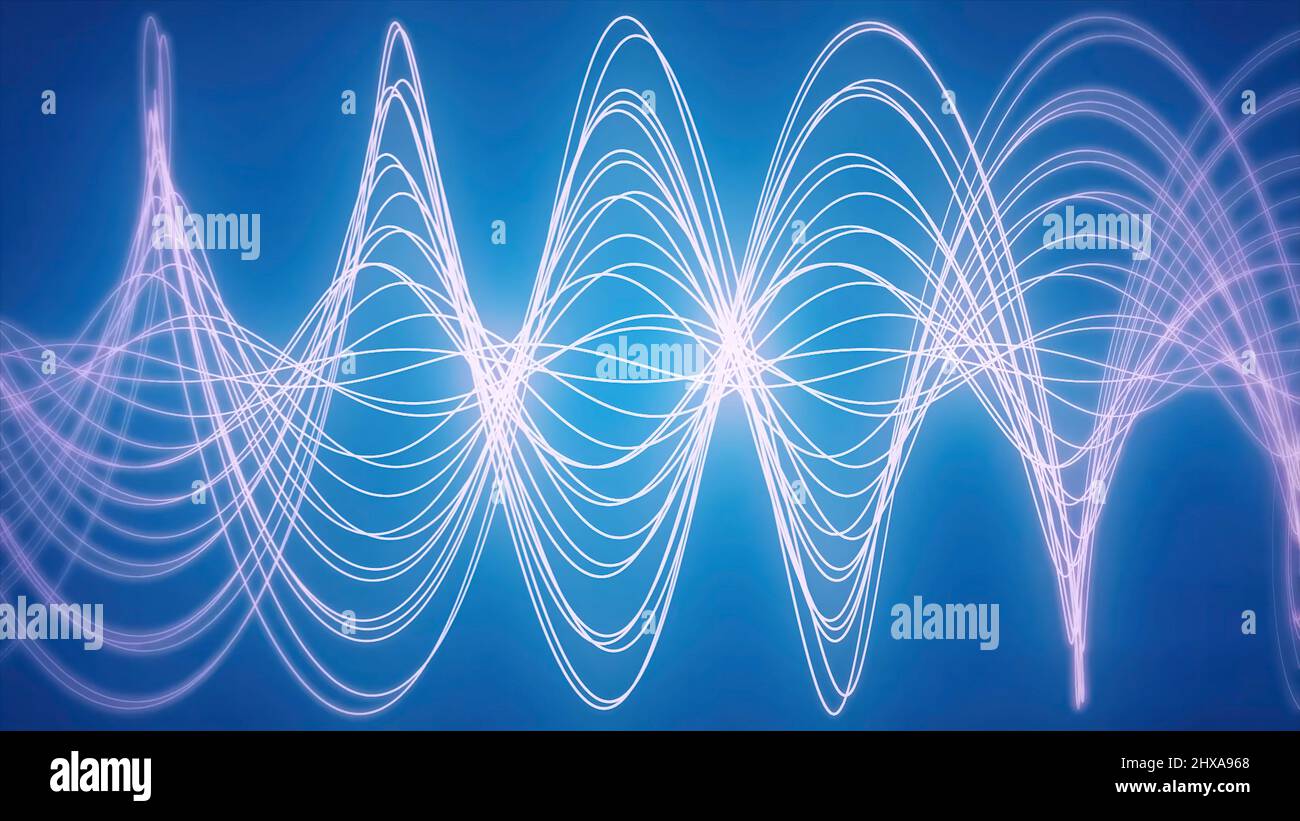Seamless background animation of abstract wave form. flowing streaks ...