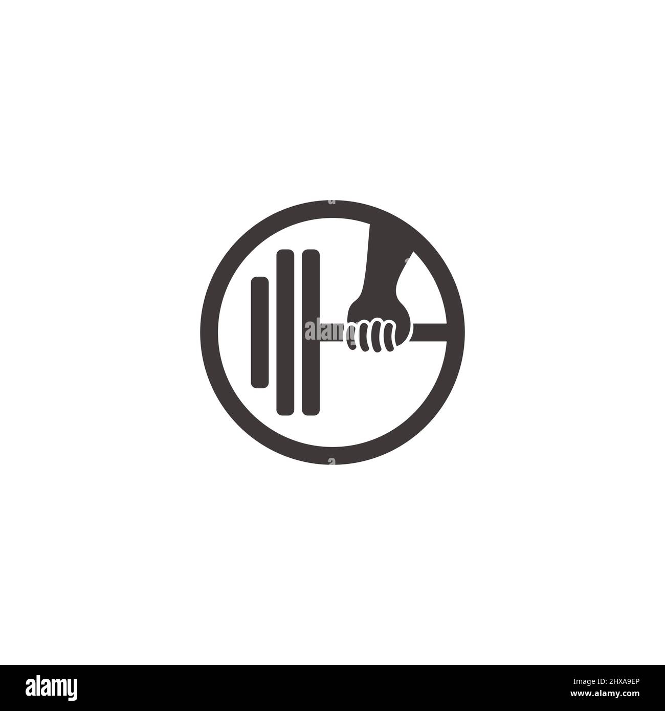 weight lifting hand grip silhouette geometric logo vector Stock Vector ...