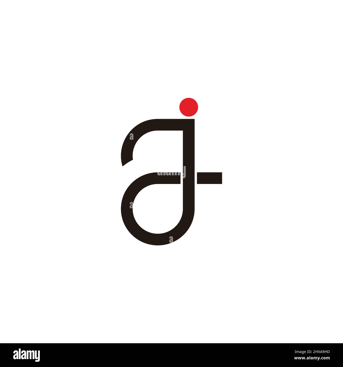 letter jd simple geometric linked line logo vector Stock Vector Image ...