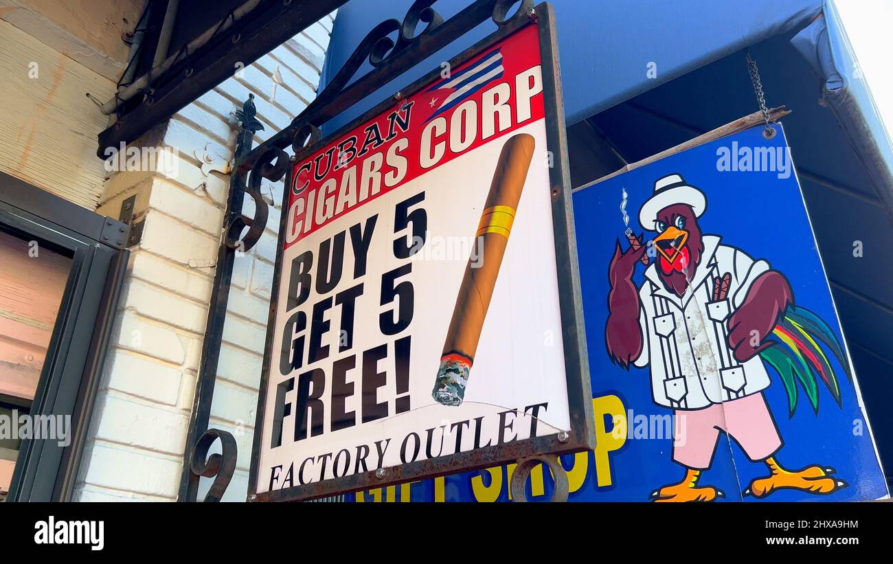 Cuban Cigar factory at Little Havana Calle Ocho - MIAMI, UNITED STATES ...