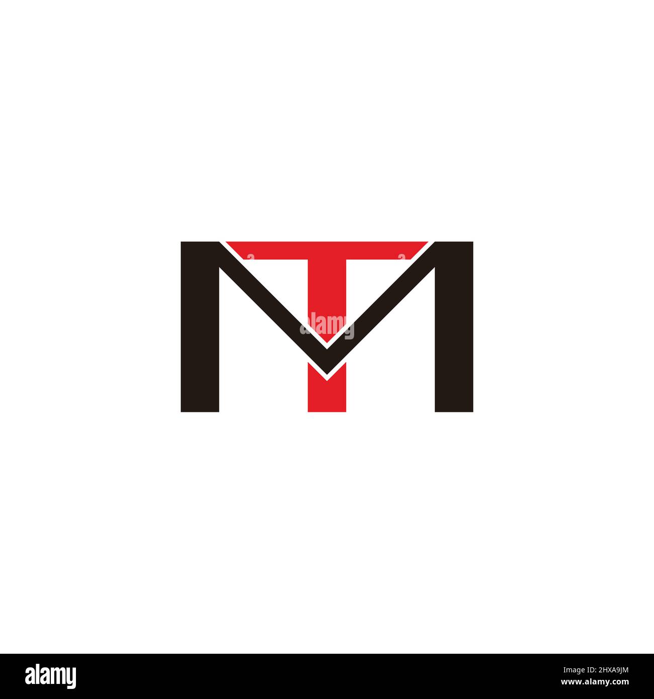 letter mt linked colorful geometric logo vector Stock Vector Image ...