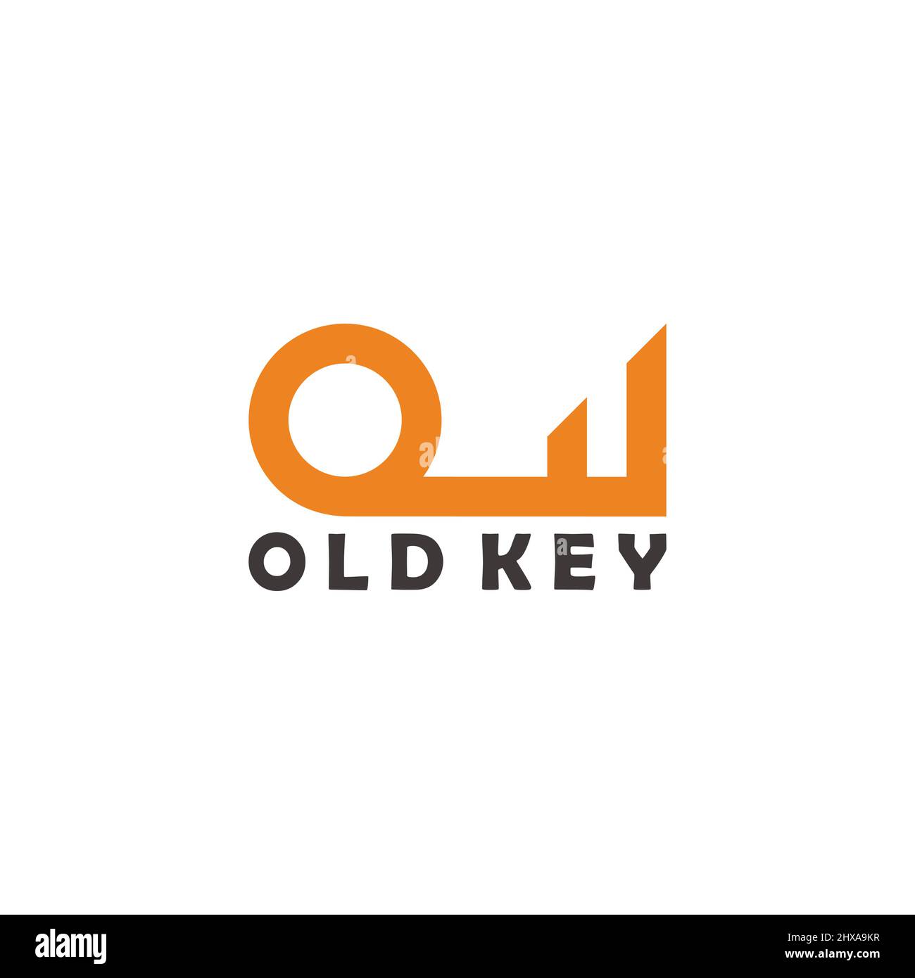 abstract old key simple geometric logo vector Stock Vector Image & Art ...