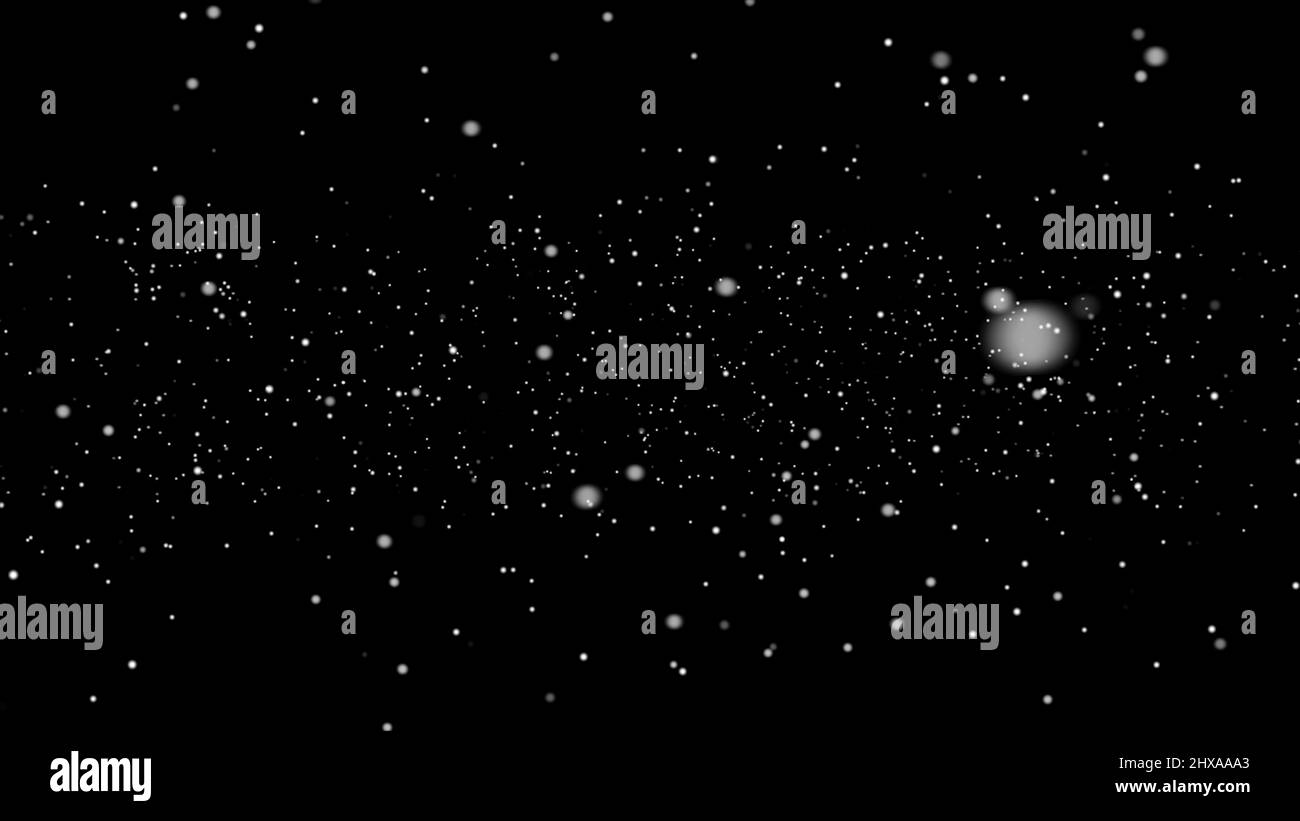 Glittering particles sparkle and drift along. Abstract background with ...