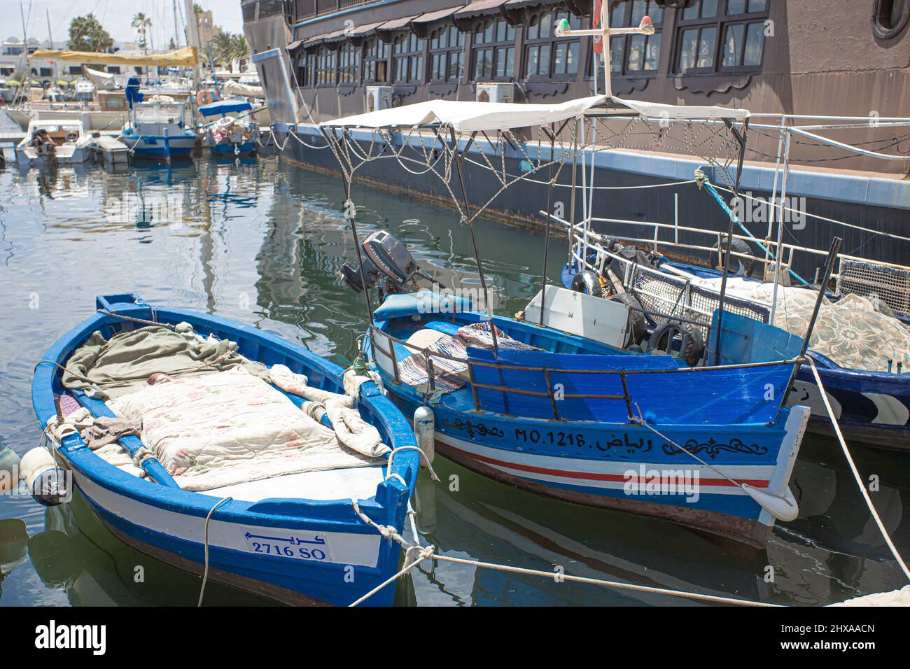 view of the port of Sousse in Tunisia Stock Photo - Alamy