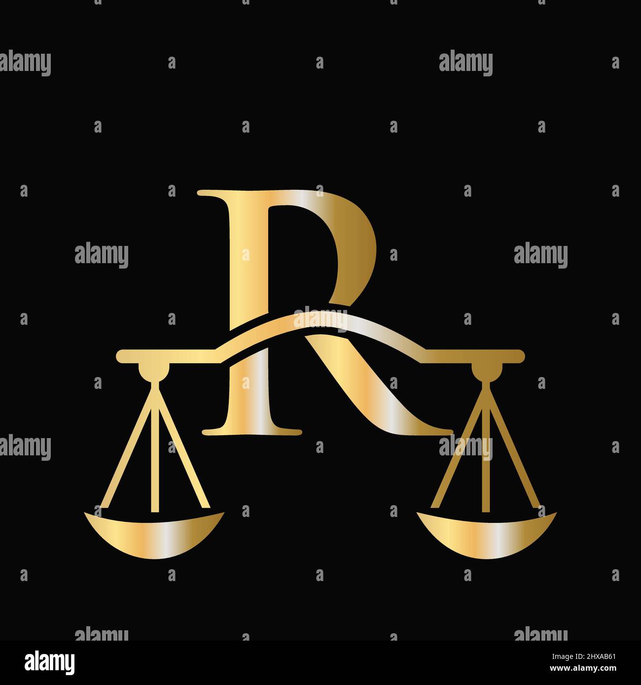 Letter R Scale Attorney Law Logo Design. Initial Pillar, Law firm ...