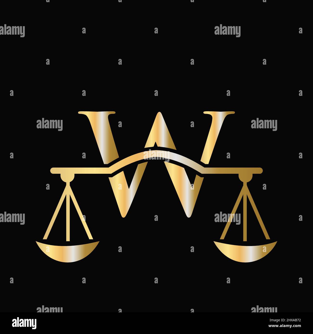 Letter W Scale Attorney Law Logo Design. Initial Pillar, Law firm ...