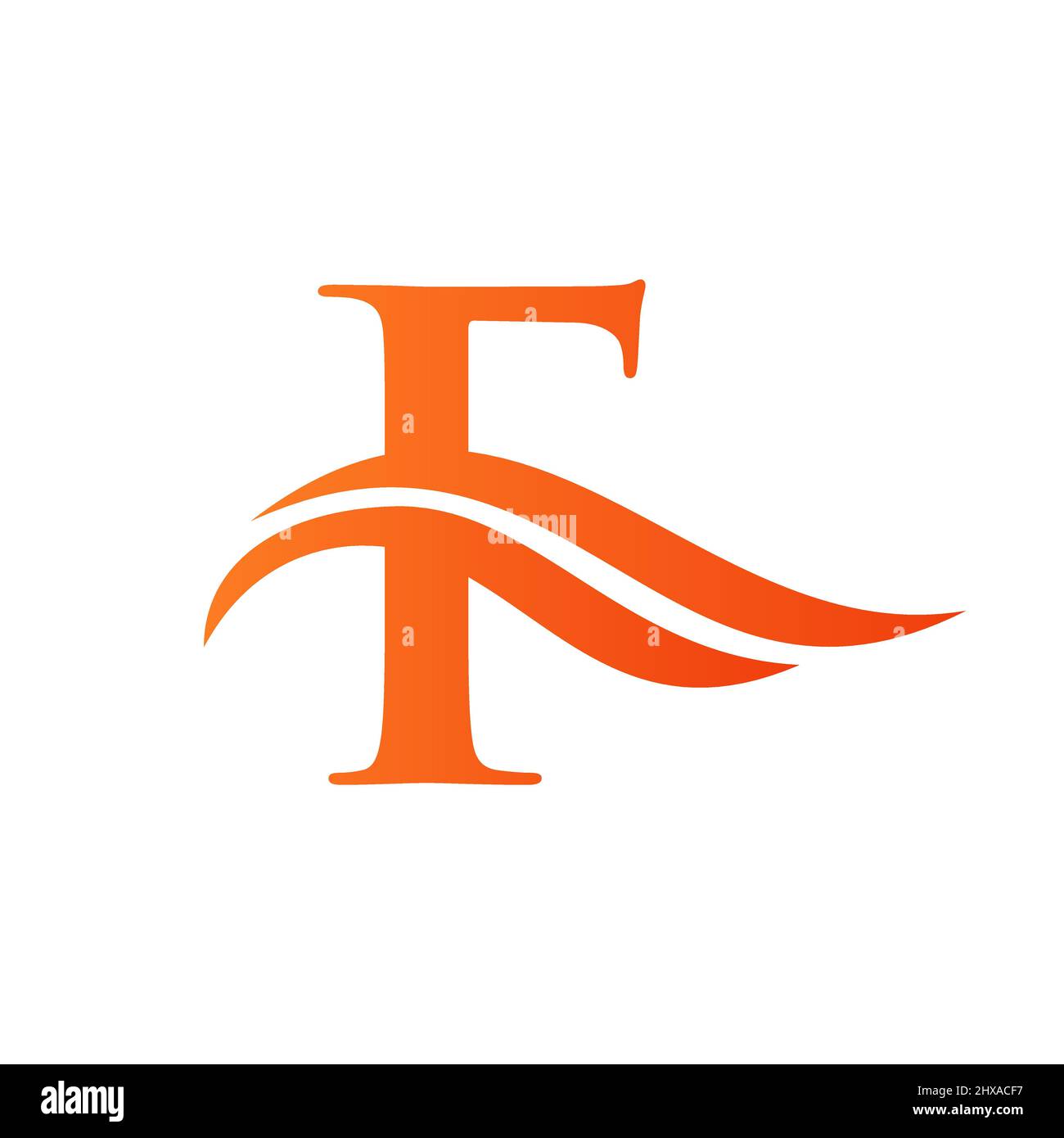 Letter F Logo Icon Design. Letter F Wave Sign Modern, Flat And ...