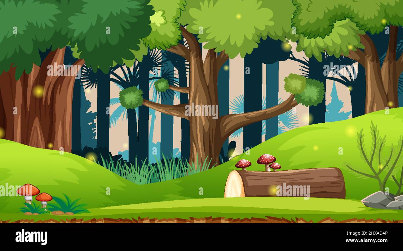 Nature outdoor forest background illustration Stock Vector Image & Art ...