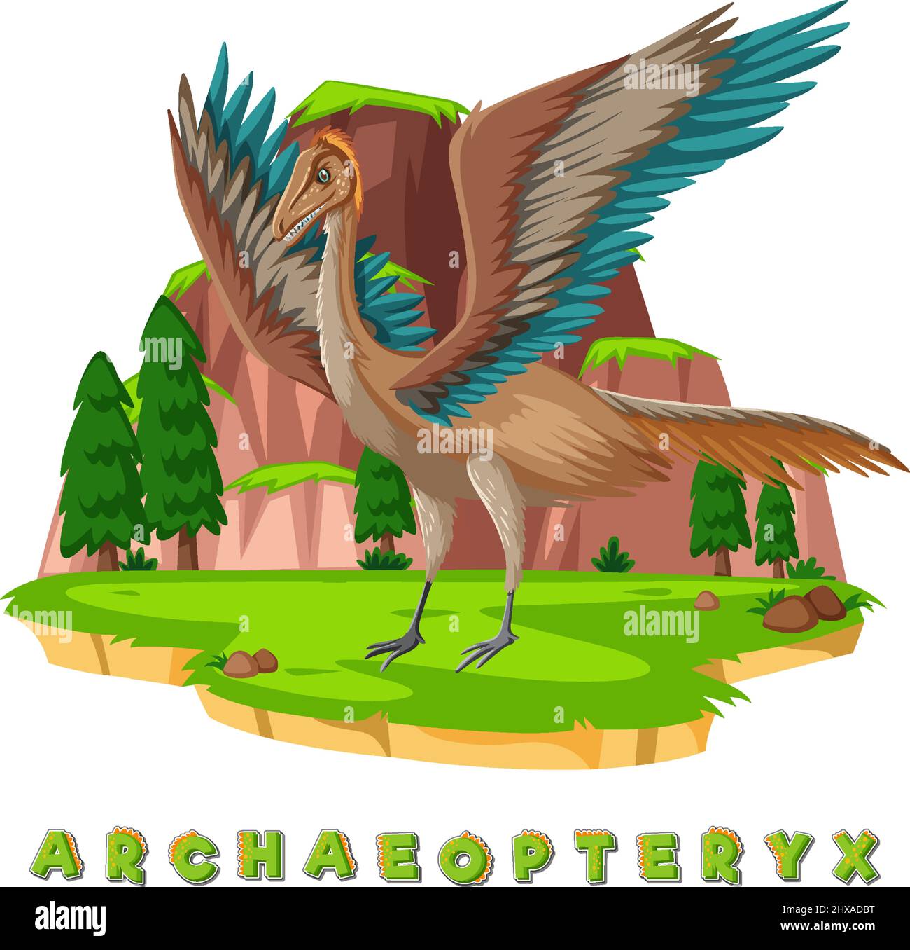 Archaeopteryx dinosaur Stock Vector Images - Alamy