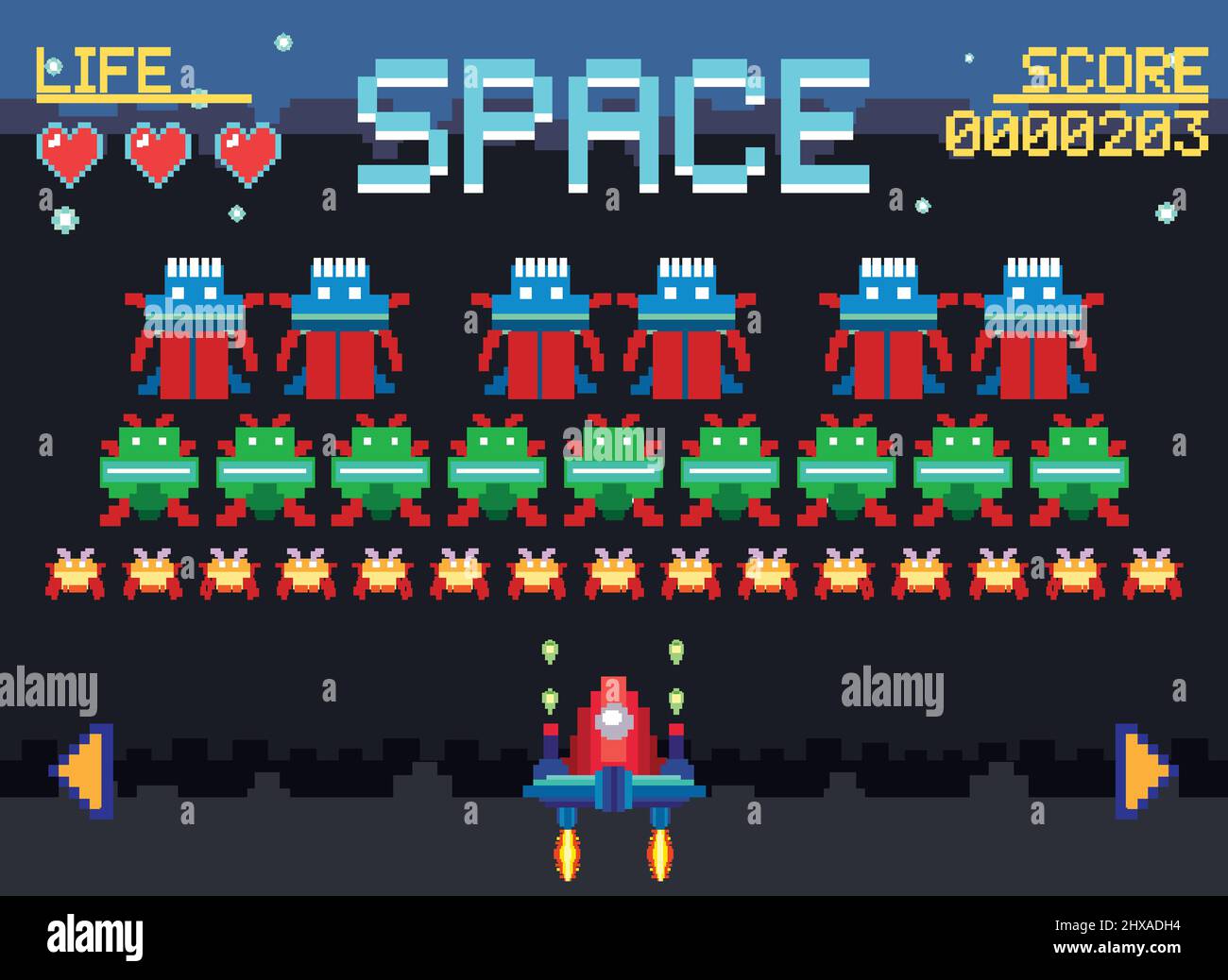 Space game user interface template illustration Stock Vector Image ...