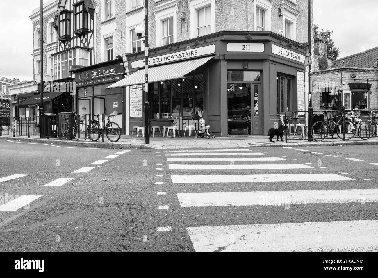 London, UK - August 20 2015; Typical traditional London, street scene ...
