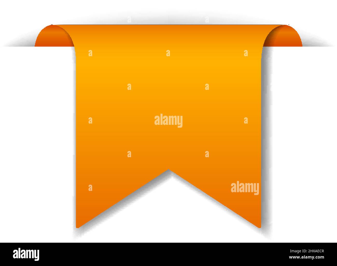 Orange banner design on white background illustration Stock Vector ...