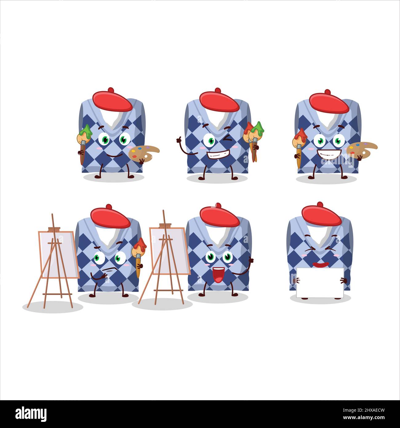 Blue blouse isolated cartoon Stock Vector Images - Alamy
