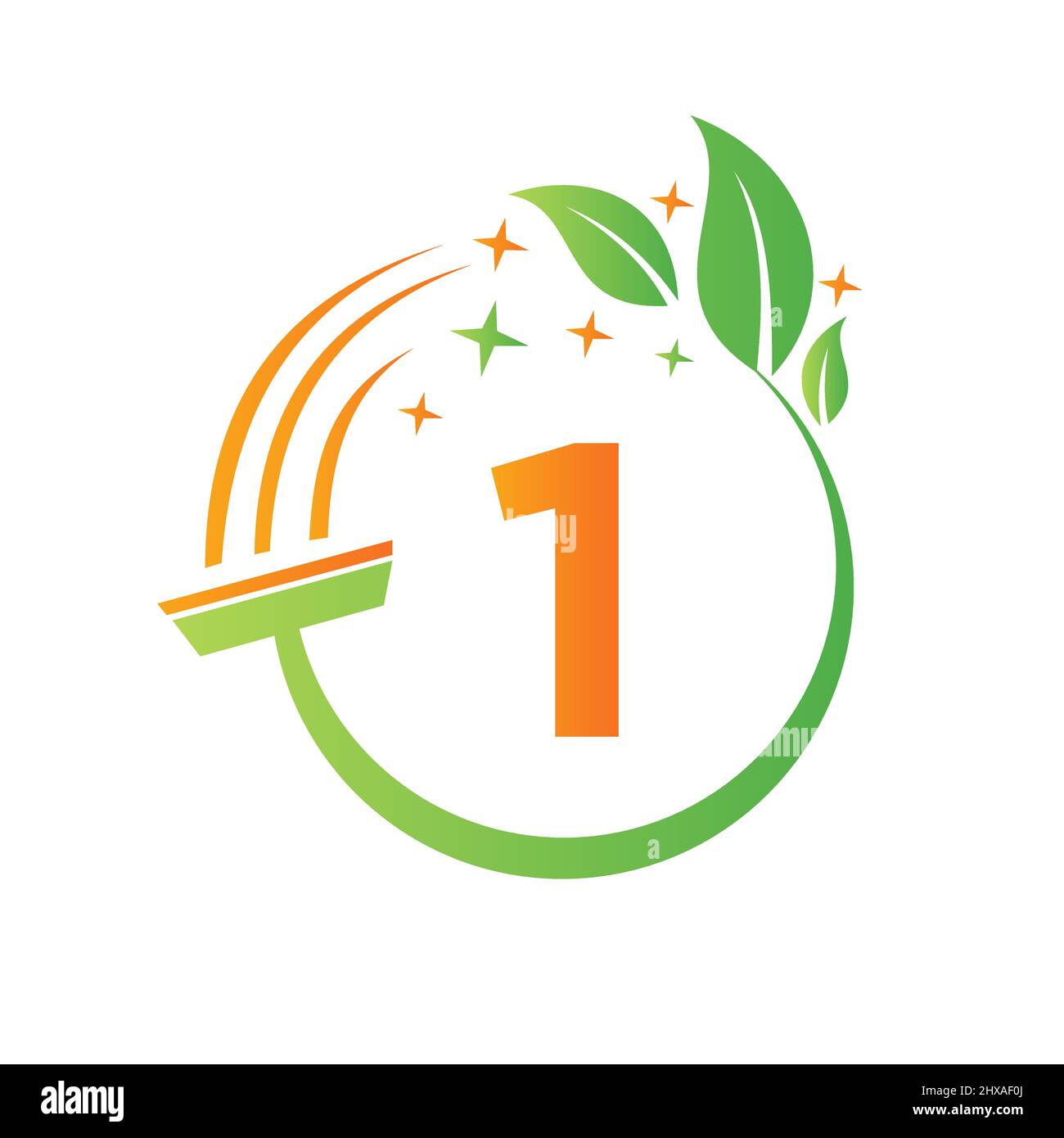 Cleaning Service, Woman Maid Logo On Letter 1. Clean House Sign, Fresh ...