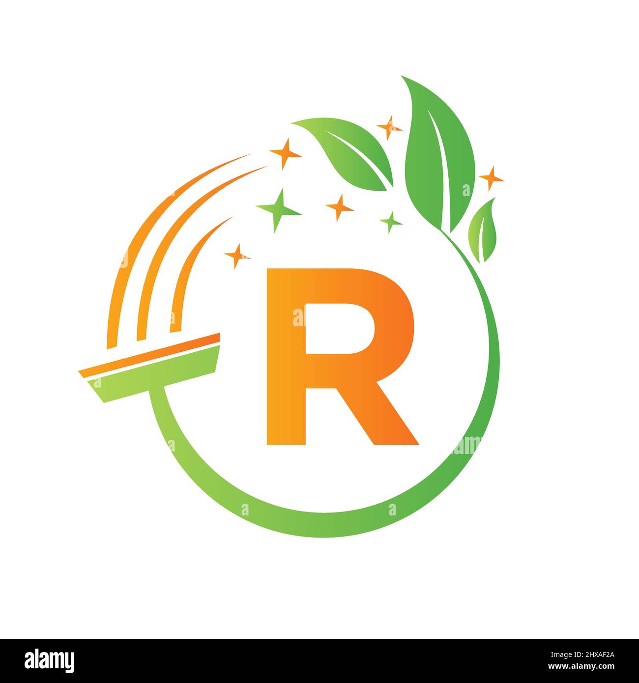 Cleaning Service, Woman Maid Logo On Letter R. Clean House Sign, Fresh ...