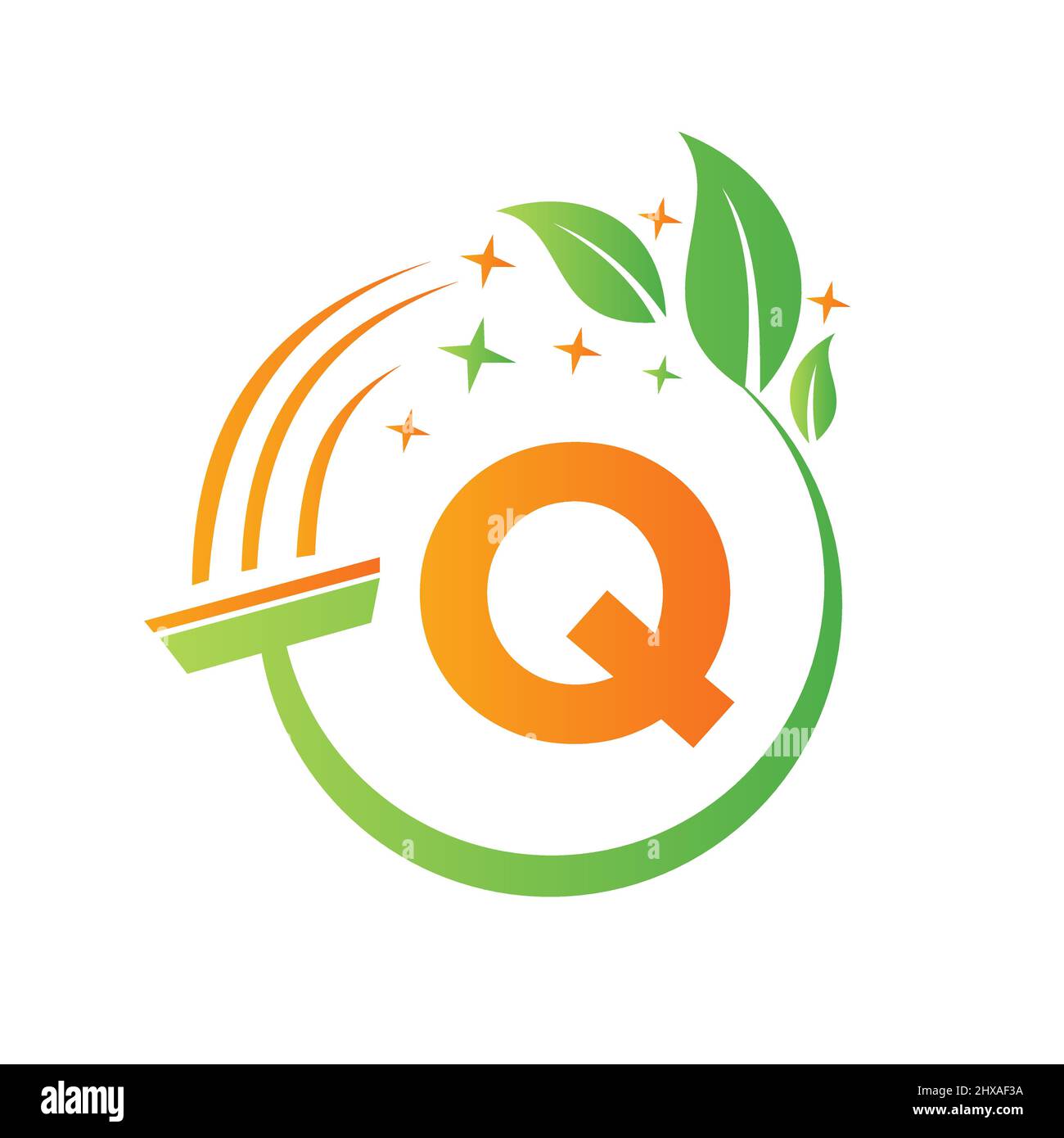 Cleaning Service, Woman Maid Logo On Letter Q. Clean House Sign, Fresh ...