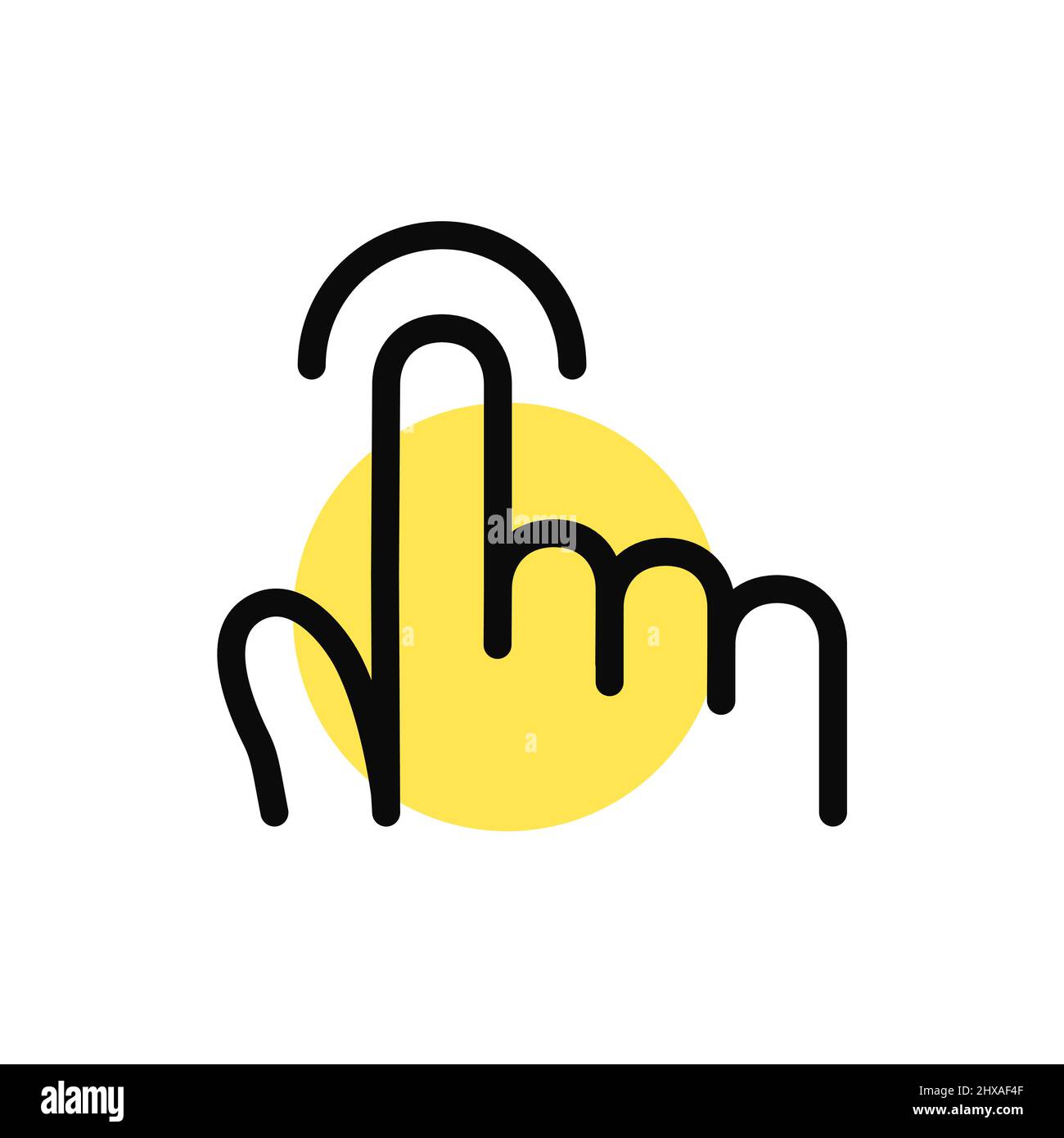 Finger tap touchpad gesture. Pixel perfect, editable stroke minimal ...