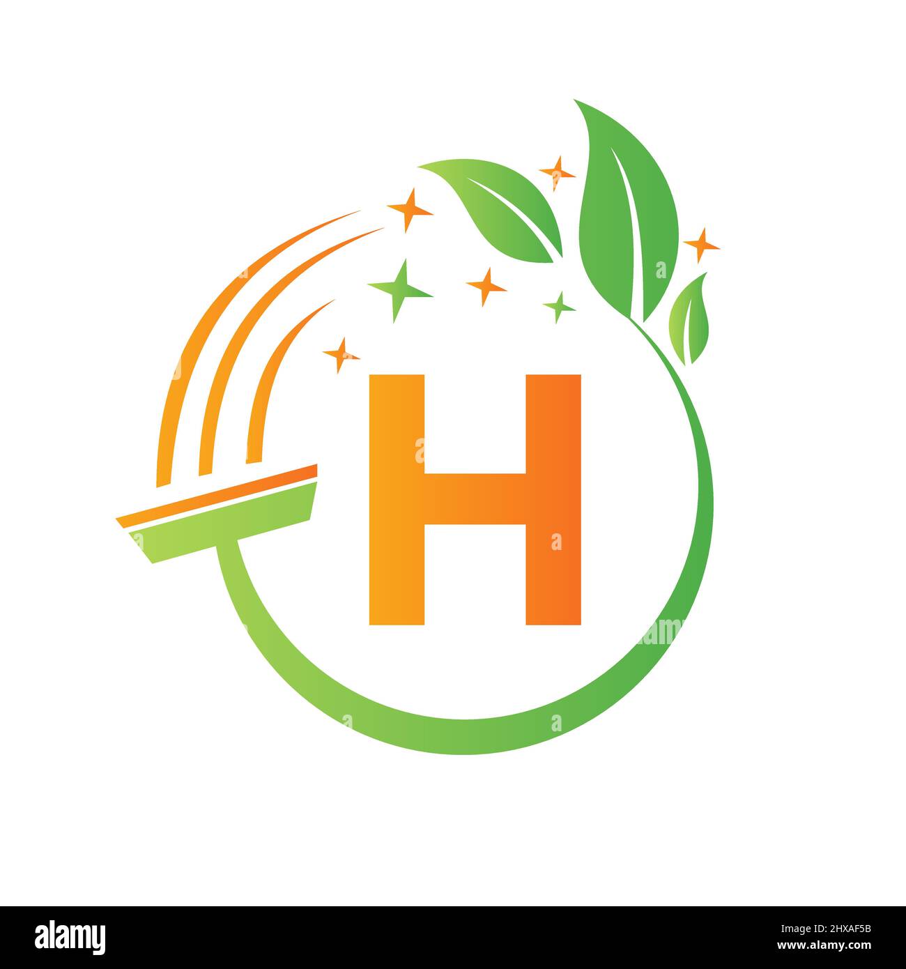 Cleaning Service, Woman Maid Logo On Letter H. Clean House Sign, Fresh ...