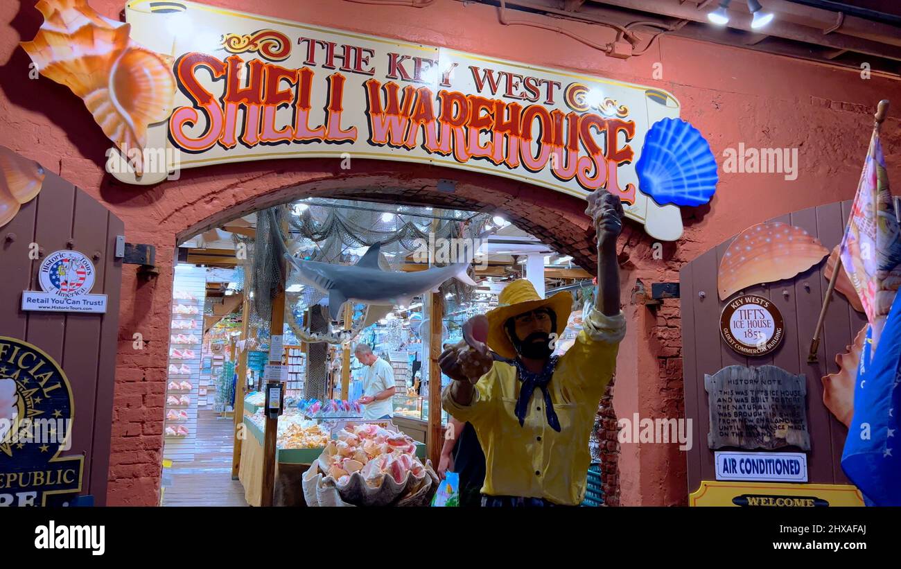 Florida key west shell warehouse hi-res stock photography and images ...