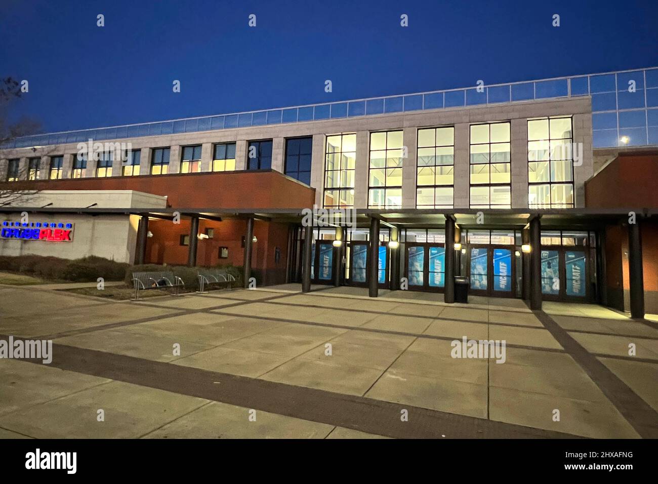 The entrance to the CrossPlex, Thursday, Mar. 10, 2022, in Birmingham ...