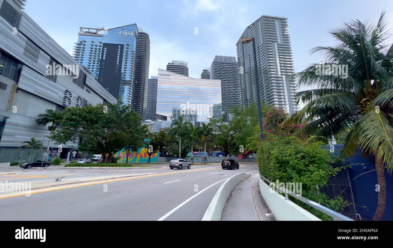 Modern Architecture in Downtown Miami at the Brickell district - MIAMI ...