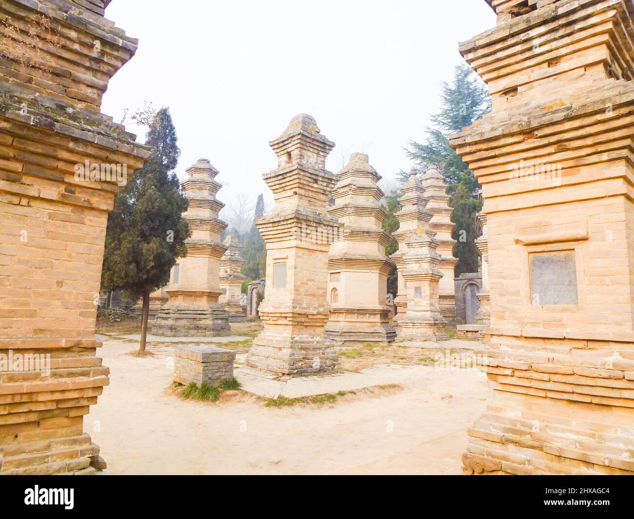 Pagoda Forest of Shaolin Temple, Dengfeng, Henan, China. Historic ...
