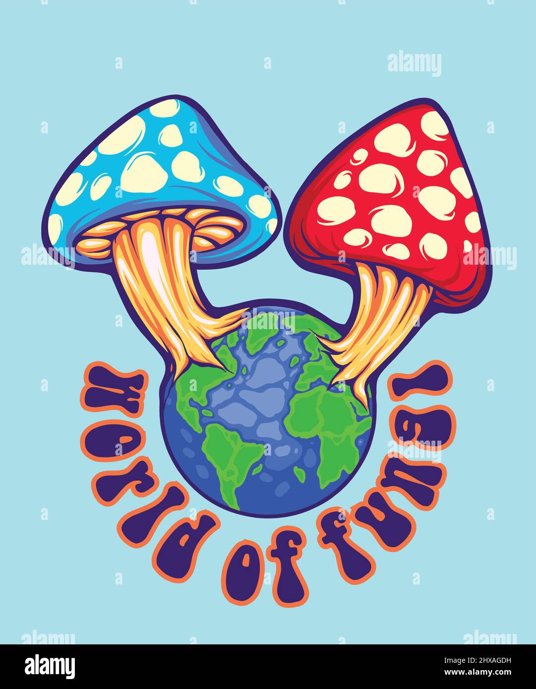 Celebrate international World of Fungus vector illustrations for your ...