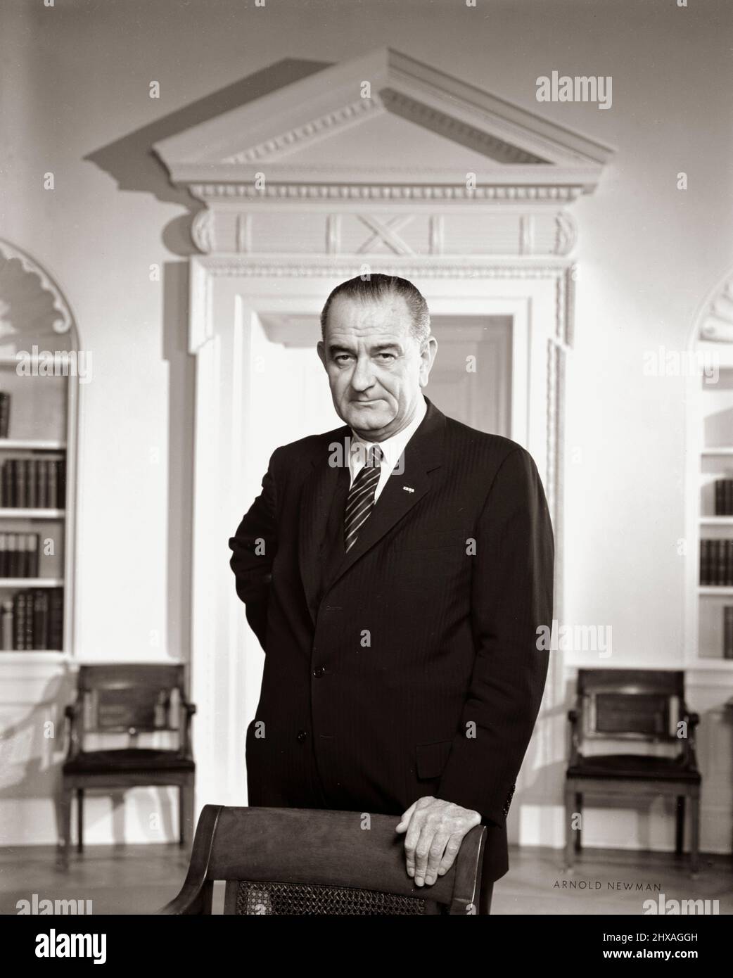 Official portrait of President Lyndon Baines Johnson by Arnold Newman ...